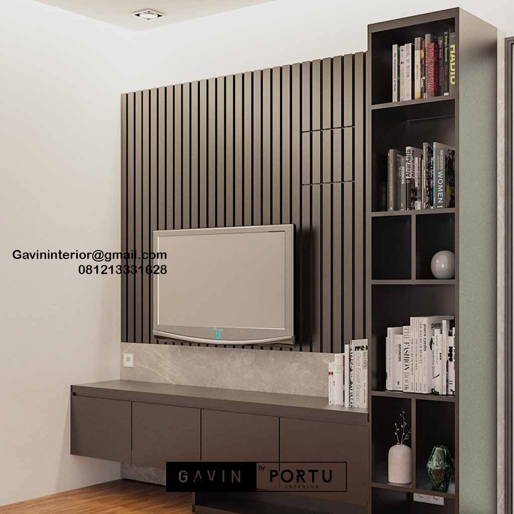 Backdrop TV Mewah Minimalis Grey Perumahan Dukuh Bima Kota Legenda Backdrop TV Mewah Minimalis Grey Perumahan Dukuh Bima Kota Legenda